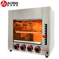 China Stainless Steel Counter Top Gas Salamander Machine with 890*320*380mm Internal Size for sale