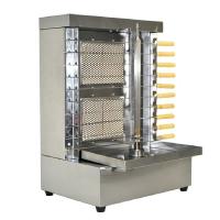 China Gas Shawarma Machine 2 Burner Chicken Doner Kebab BBQ Grill Skewers Maker For Outdoor for sale