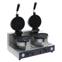 China Double Plate Belgium Waffle Baker Waffle Maker Machine for Waffles and Timer Feature for sale