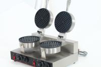 China Commercial Double Head Electric Waffle Maker with Non-stick Coating and 11 KG Weight for sale