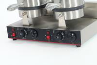 China Commercial Double Head Electric Waffle Maker with Non-stick Coating and 11 KG Weight for sale