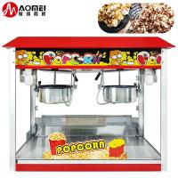 China Low Noise Level Automatic Double Pot Sweet Popcorn Maker Popcorn Making Machine 860*420*740mm for sale