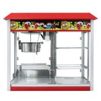 China Electric Popcorn Maker Machine 860*420*740mm Big Capacity Commercial With Food Warmer for sale