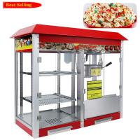 China Electric Popcorn Maker Machine 860*420*740mm Big Capacity Commercial With Food Warmer for sale