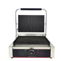 China Full Grooved Electric Contact Grill Machine for Commercial Upper Grill Size 340*230mm for sale