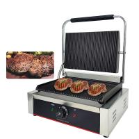 China 220v Electric Contact Grill with Full Grooved Plates and Dismountable Oil Collector for sale