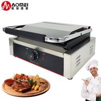 China 220v Electric Contact Grill with Full Grooved Plates and Dismountable Oil Collector for sale