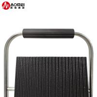 China Non Stick Coated Stainless Steel Panini Press with Top Grooved and Bottom Flat Plates for sale