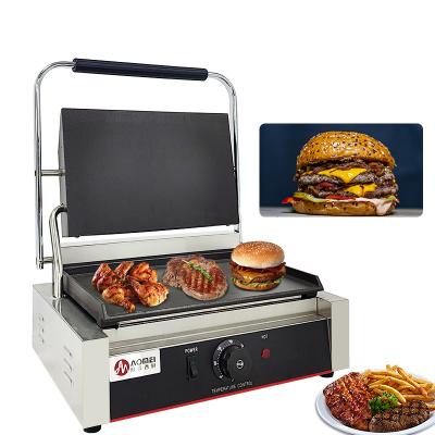 China SMOKELESS Function All Stainless Steel Electric Panini Contact Grill for Commercial for sale