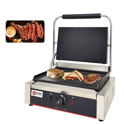China Non-stick Grill Plates Electric Panini Sandwich Grills Machine Stainless Steel 220v for sale