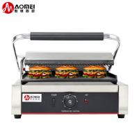 China Non-stick Grill Plates Electric Panini Sandwich Grills Machine Stainless Steel 220v for sale