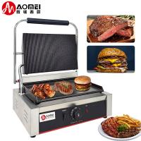 China Non-stick Grill Plates Electric Panini Sandwich Grills Machine Stainless Steel 220v for sale