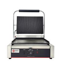 China Kitchen Cooking Electric Panini Sandwich Maker with Cast Iron BBQ Grills and Plates for sale