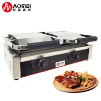 China Commercial Kitchen Non-stick Electric Cast Iron Panini Contact Grill with 3600W Power for sale