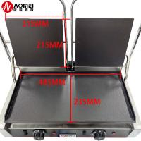 China Commercial Kitchen Non-stick Electric Cast Iron Panini Contact Grill with 3600W Power for sale