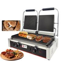China Electric Grill Stainless Steel Toaster Contact Grill Panini Press Grill Commercial for sale