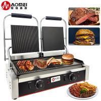 China Electric Grill Stainless Steel Toaster Contact Grill Panini Press Grill Commercial for sale