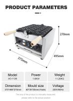 China Interchangeable Sandwich Plates Electric Egg Waffle Maker for Commercial Snack Shop for sale