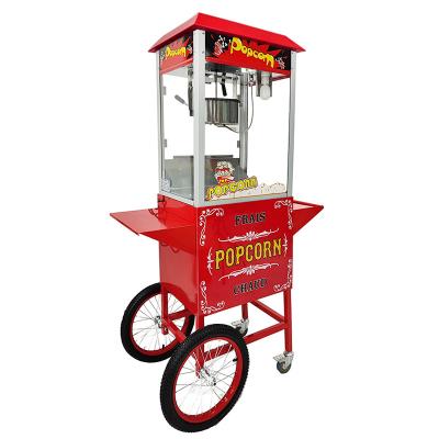 China Electric Commercial Popcorn Maker With Cart For And Red Color for sale