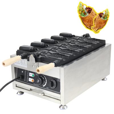 China Food Beverage Electric Taiyaki Maker Non-stick Stainless Steel Open Mouth Waffle Machine for sale