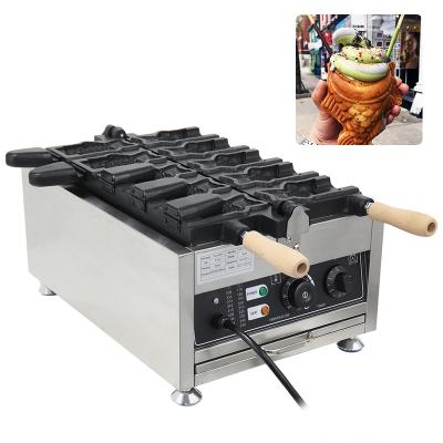 China 220v Electric 5 pcs Open Mouth Fish Shape Waffle Maker Taiyaki Machine 375*700*290 for sale