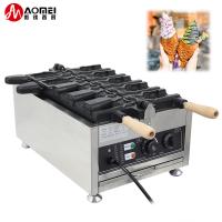 China 220v Electric 5 pcs Open Mouth Fish Shape Waffle Maker Taiyaki Machine 375*700*290 for sale