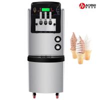 China Commercial Snack Three Flavors Gelato Ice Cream Machine with Stainless Steel Body for sale