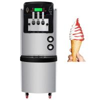 China Pre-cooling System Soft Ice Cream Maker with 3 Flavors 540x850x1500mm Stainless Steel for sale