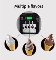 China Commercial Floor Standing 3 Flavor Soft Serve Ice Cream Machine with 36-42L/h Capacity for sale