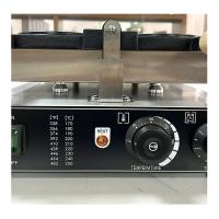 China Even Heating Round Shape Waffle Machine for Retail Snack Equipment 345x610x190mm for sale