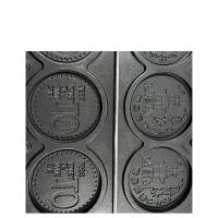 China Even Heating Round Shape Waffle Machine for Retail Snack Equipment 345x610x190mm for sale