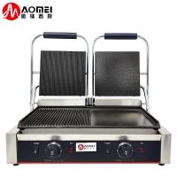 China 215*215mm Upper Grill Size Electric Panini Press Contact Grill for Catering Businesses for sale