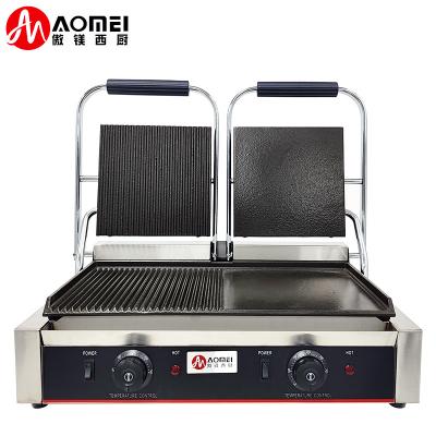 China 215*215mm Upper Grill Size Electric Panini Press Contact Grill for Catering Businesses for sale