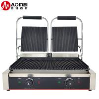 China 215*215mm Upper Grill Size Electric Panini Press Contact Grill for Catering Businesses for sale