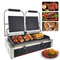 China 215*215mm Upper Grill Size Electric Panini Press Contact Grill for Catering Businesses for sale
