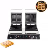 China Commercial Square Belgian Waffle Bakers Machine with 4KW Power and Fast Waffle Making for sale