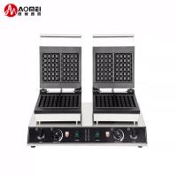 China Commercial Square Belgian Waffle Bakers Machine with 4KW Power and Fast Waffle Making for sale