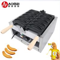China Voltage 220V/110V Waffle Makers Banana Shape 1800W Electric Waffle Machine 10PCS for sale