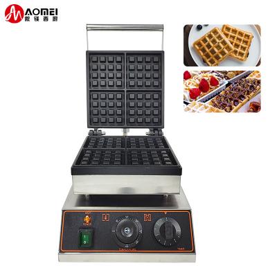 China Nonstick Electric Belgian Waffle Maker 4pcs Rectangle Waffle Baker Machine for Snacks for sale