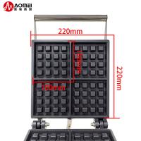 China Nonstick Electric Belgian Waffle Maker 4pcs Rectangle Waffle Baker Machine for Snacks for sale