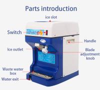 China Electric Ice Crusher Machine Ice Crushers Shavers with Stainless Steel 304 Blades for sale