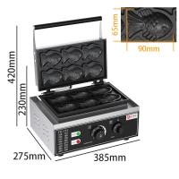 China 385*275*230mm Commercial 6pcs Mini Fish Shape Waffle Maker Goldfish Taiyaki Machine for sale