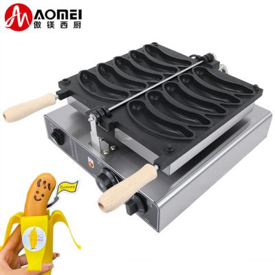 China 1800W Electric Banana Waffle Maker Nonstick 5pcs Waffle Making Machine 510*400*190mm for sale