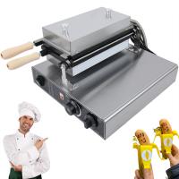 China 1800W Electric Banana Waffle Maker Nonstick 5pcs Waffle Making Machine 510*400*190mm for sale