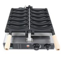 China 1800W Electric Banana Waffle Maker Nonstick 5pcs Waffle Making Machine 510*400*190mm for sale