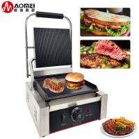 China Commercial Electric Grill Portable Panini Sandwich Contact Griddle 305*340*190mm 10.8kg for sale