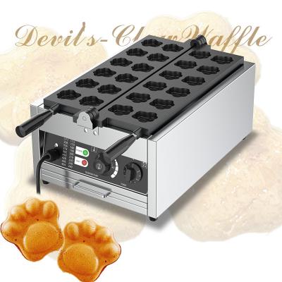 China 3000W Bear Paw Muffin Baking Machine with Cat Paw Shape Voltage 220v Cartoon Waffle for sale