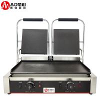 China Stainless Steel Cast Iron Panini Contact Grill Maker for Restaurant Bakery Snack 220v for sale