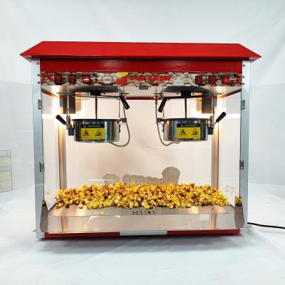 China 860*420*740mm Electric Big Double Pot Popcorn Machine for Snack Food Processing Line for sale