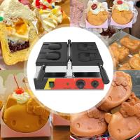 China 110v 220v AM-02CO Non Stick Pan Animal Shaped Hello Kitty Ice-cream Waffle Cone Machine for sale